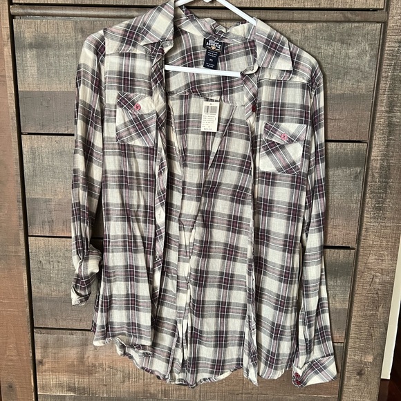 Blue Asphalt | Tops | Blue Asphalt Plaid Shirt Button Back Shirt Plaid ...